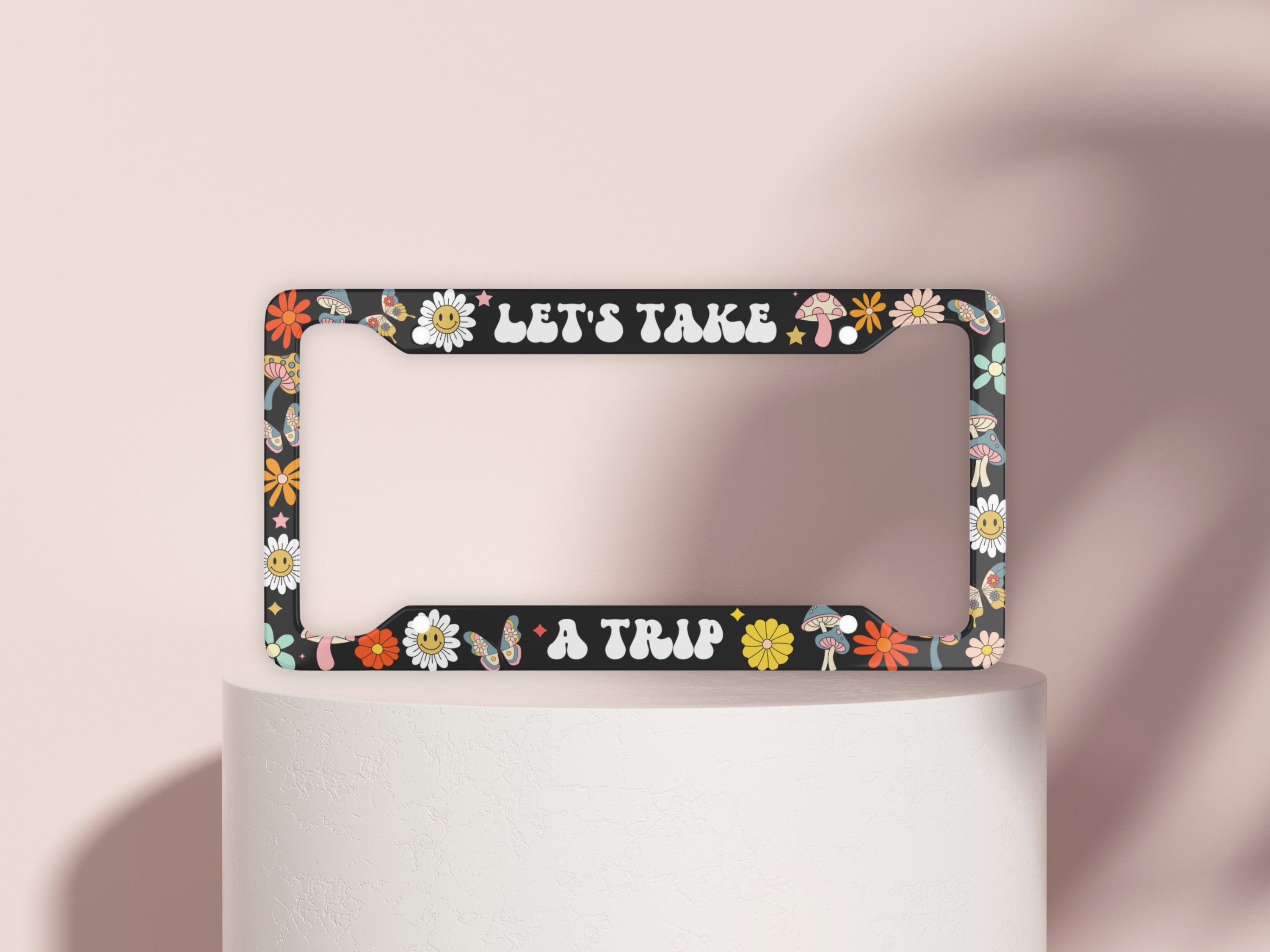 License Plate Frame Retro License Plate Cover Cute Car - Etsy