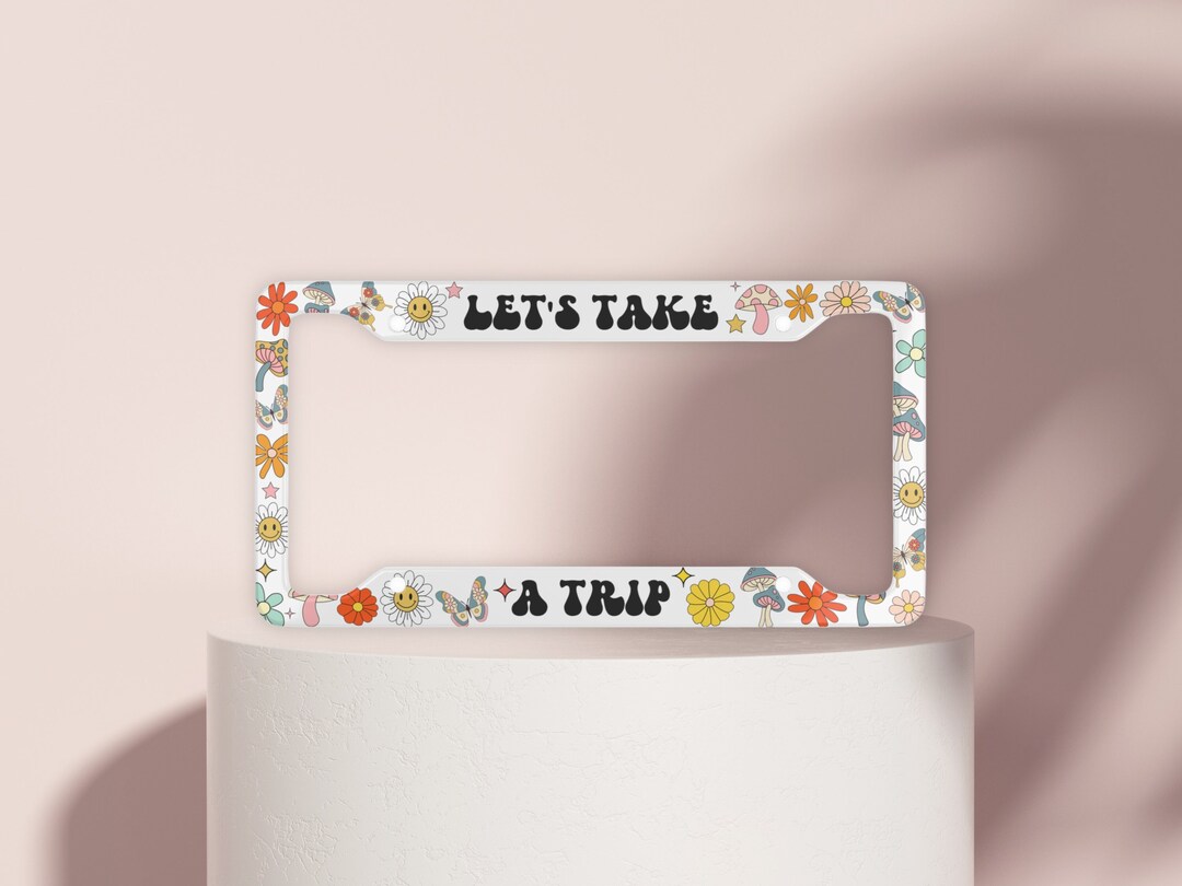 License Plate Frame, Retro License Plate Cover, Cute Car Accessories ...