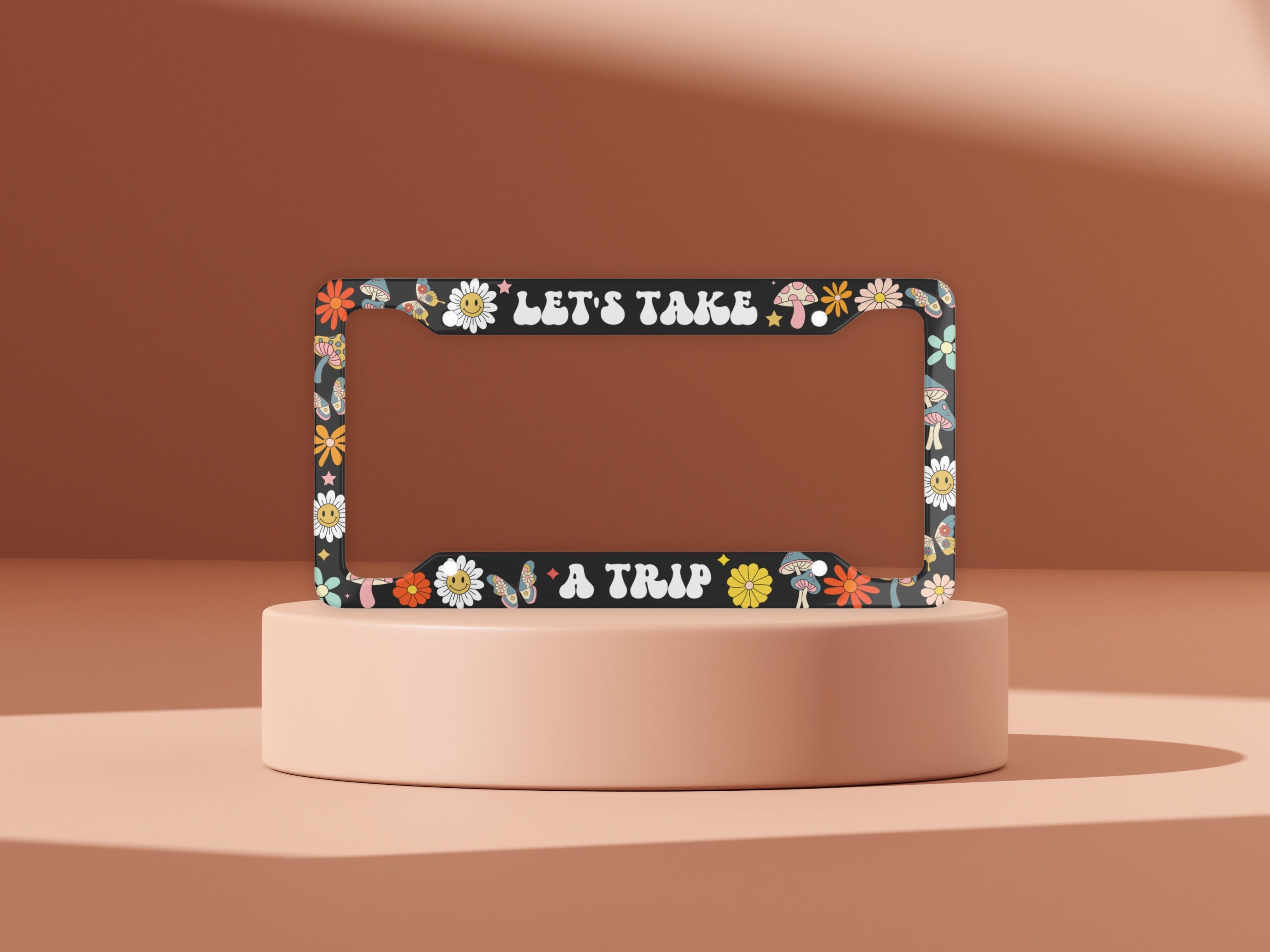 License Plate Frame Retro License Plate Cover Cute Car - Etsy