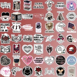 3A Cute Waterproof Dark Romance Book Themed Stickers - Reading, Books ...