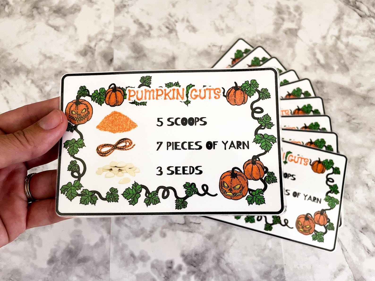 Pumpkin Guts Sensory Bin Counting Cards *DIGITAL FILE | Halloween ...