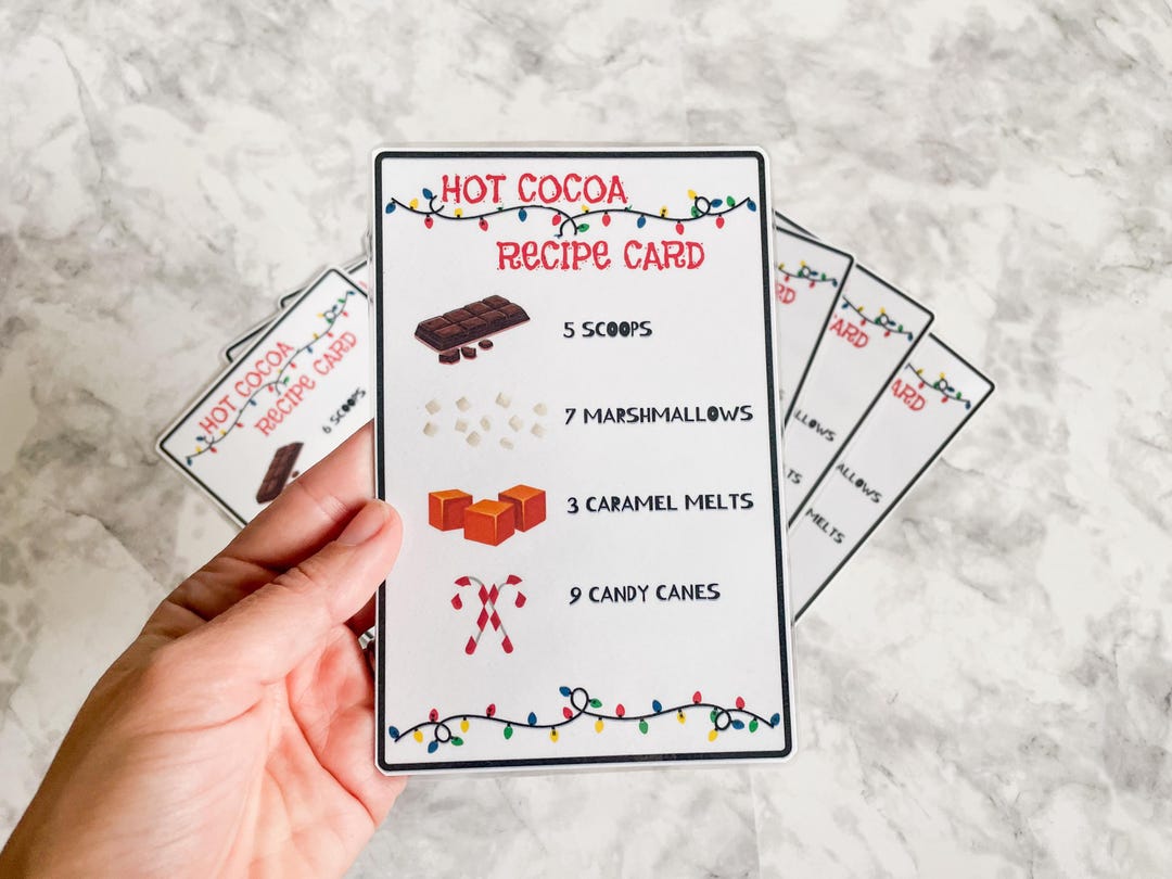 Hot Cocoa Recipe Sensory Bin Counting Cards *DIGITAL FILE | Holiday ...
