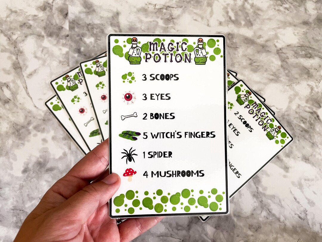 Magic Potion Sensory Bin Counting Cards | Halloween Homeschool Lesson ...