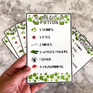 Magic Potion Sensory Bin Counting Cards | Halloween Homeschool Lesson ...