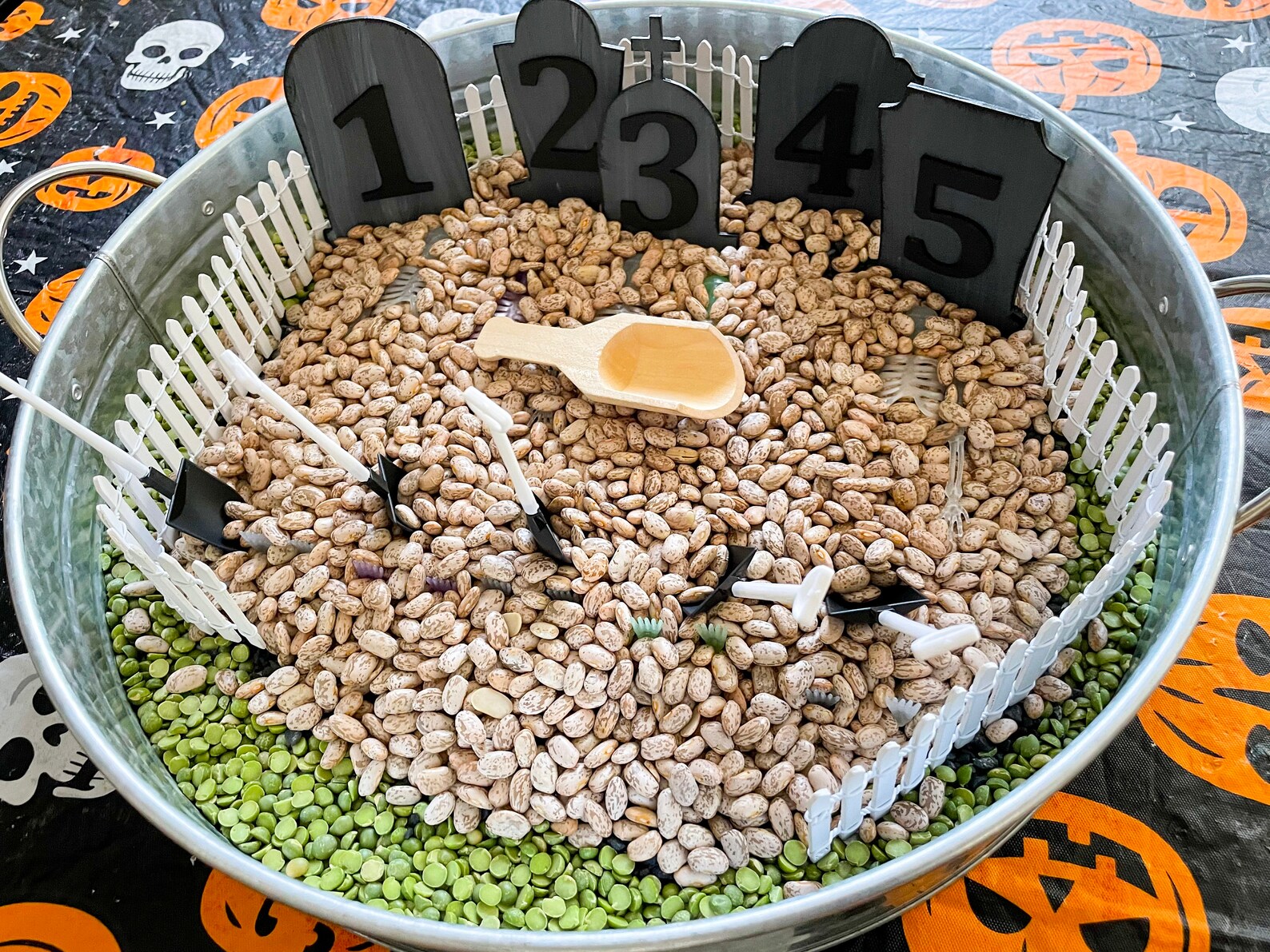 Graveyard Dig Sensory Bin Kit | Halloween Sensory Bin, Skeleton ...