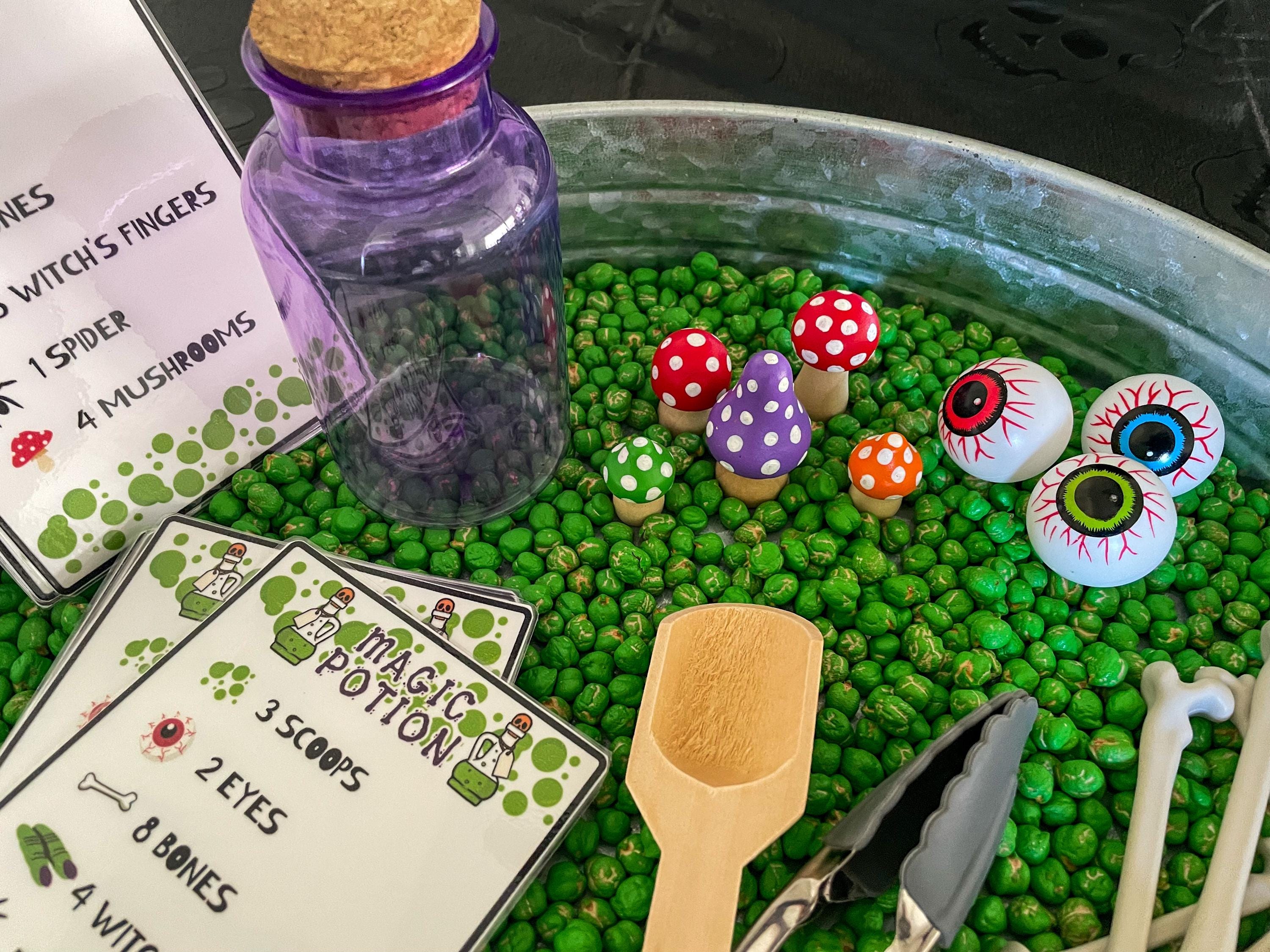 Magic Potion Sensory Bin Counting Cards | Halloween Homeschool Lesson ...