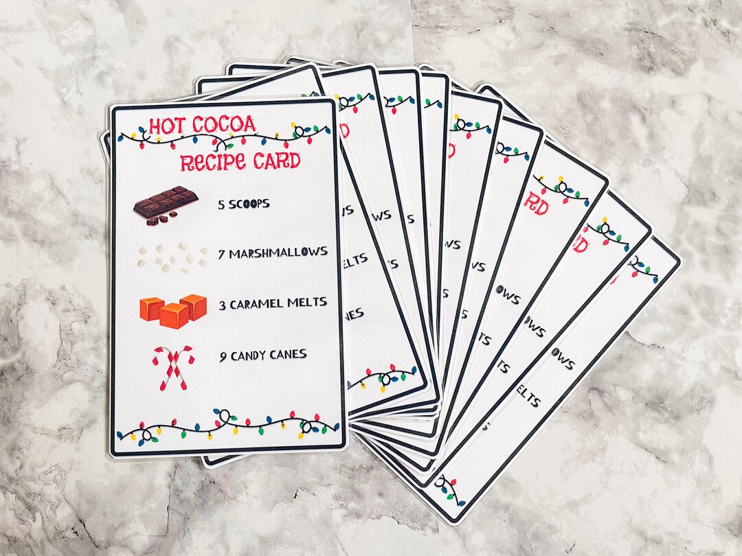 Hot Cocoa Recipe Sensory Bin Counting Cards | Holiday/winter Homeschool ...
