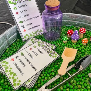 Magic Potion Sensory Bin Counting Cards *DIGITAL FILE | Halloween ...
