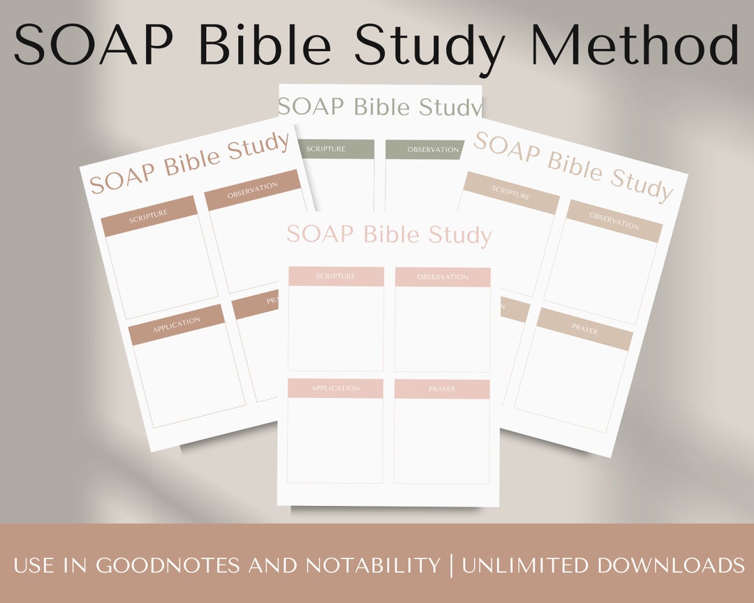 SOAP Bible Study Printable Bible Study Tools Digital Daily Bible Study ...
