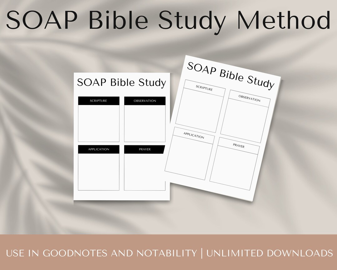 SOAP Bible Study Printable Minimalist Bible Study Tools Bible Study ...