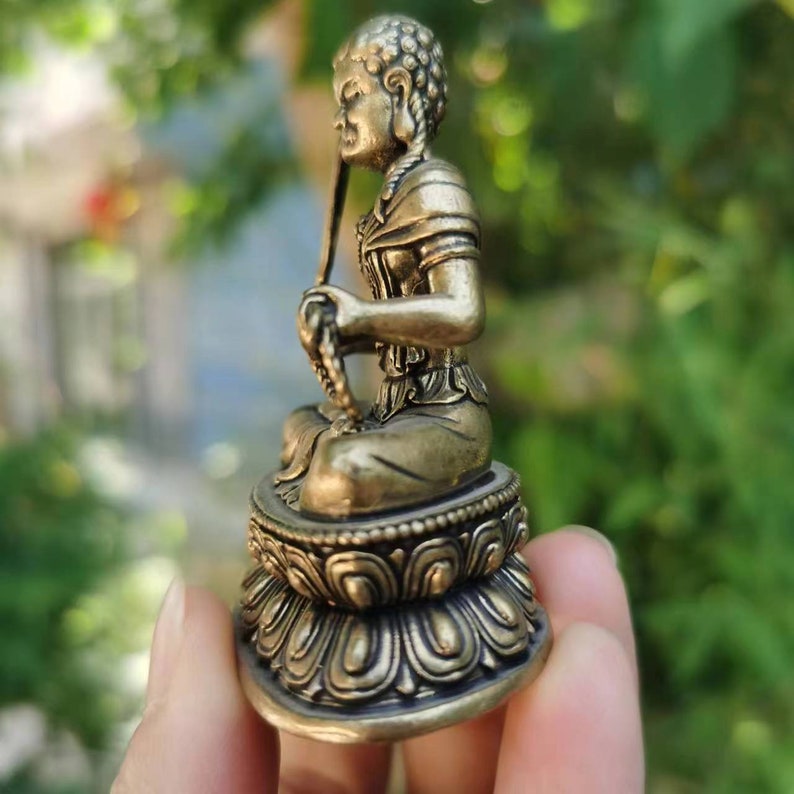 Tibet Copper Meditation Budda Statue Copper Carving Zen,car Decor ...