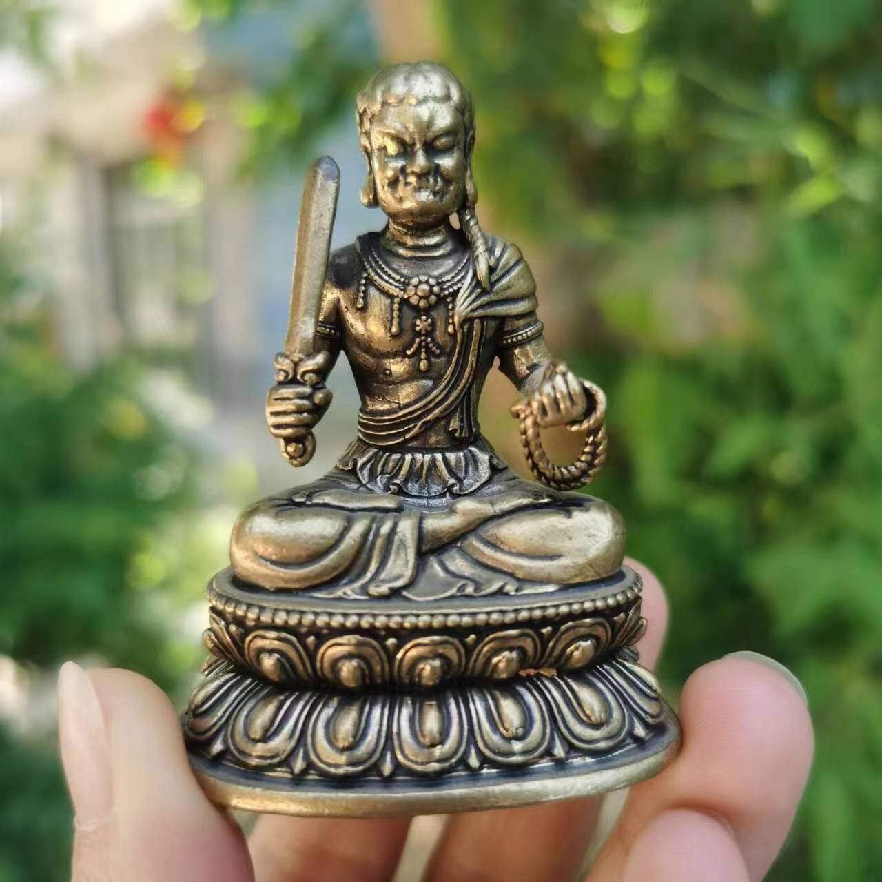 Tibet Copper Meditation Budda Statue Copper Carving Zen,car Decor ...
