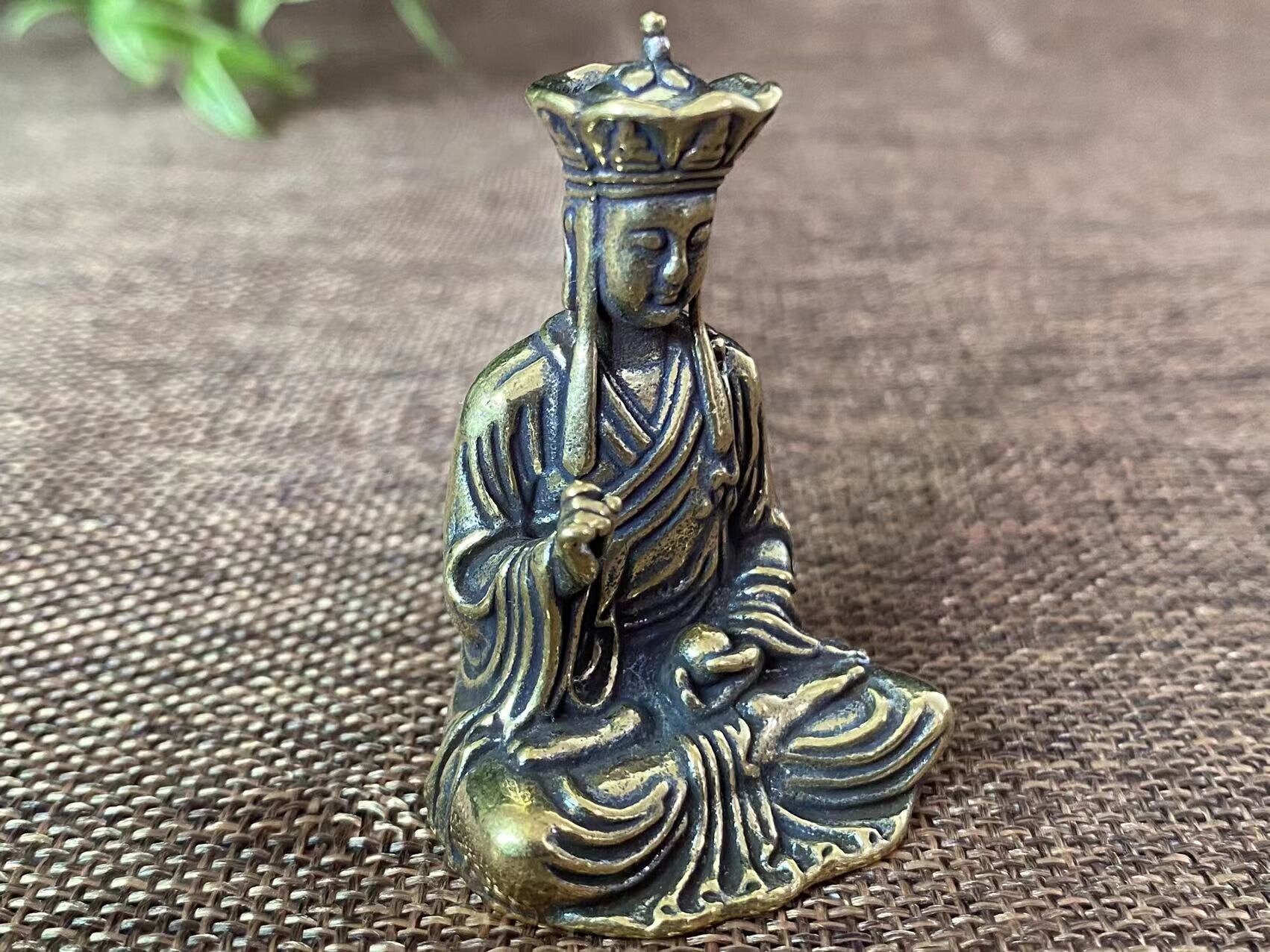 Mini Copper Ksitigarbha Bodhisattva Standing Posture Dizang Pusa Copper ...