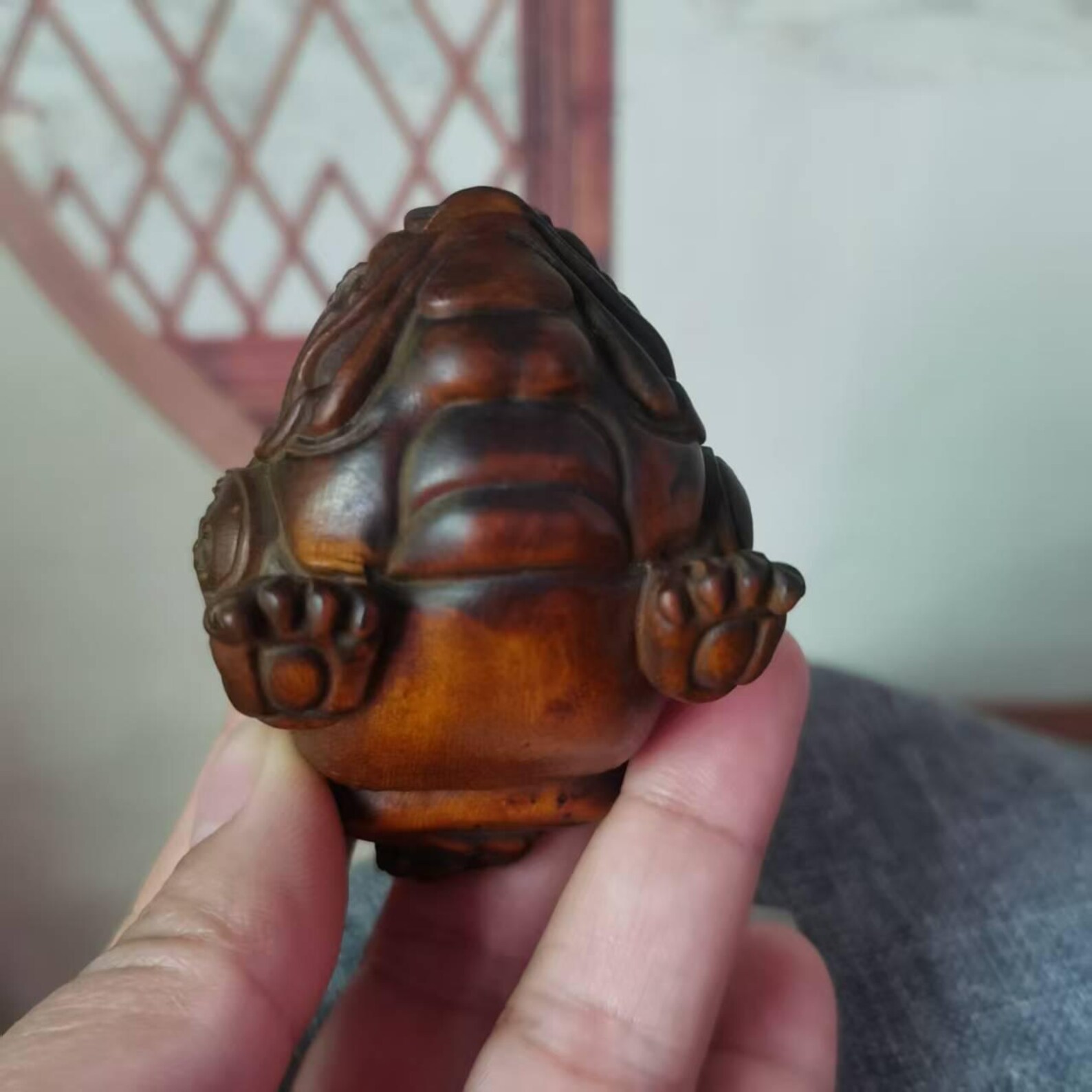 Natural Wood Wealth Frog Toad Coin Fortune,frog Feng Shui Toad Lucky ...