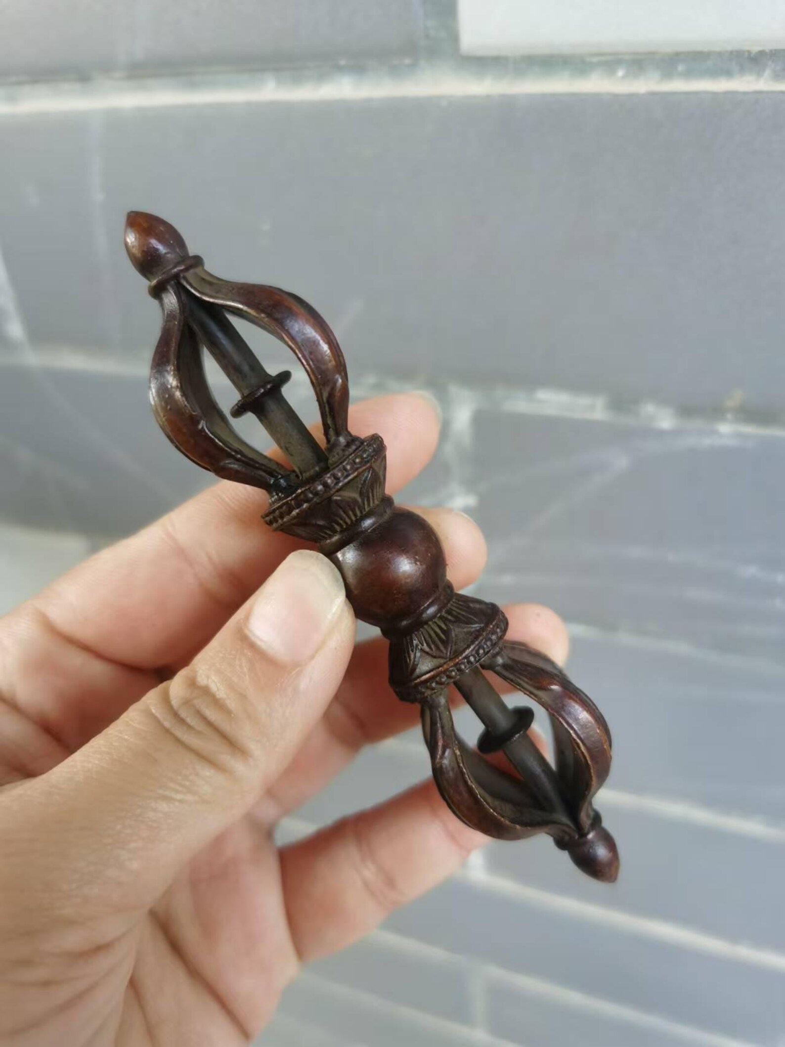 Pair Vintage Copper Vajra Phurba Creative Handmade Buddha Vajra ...