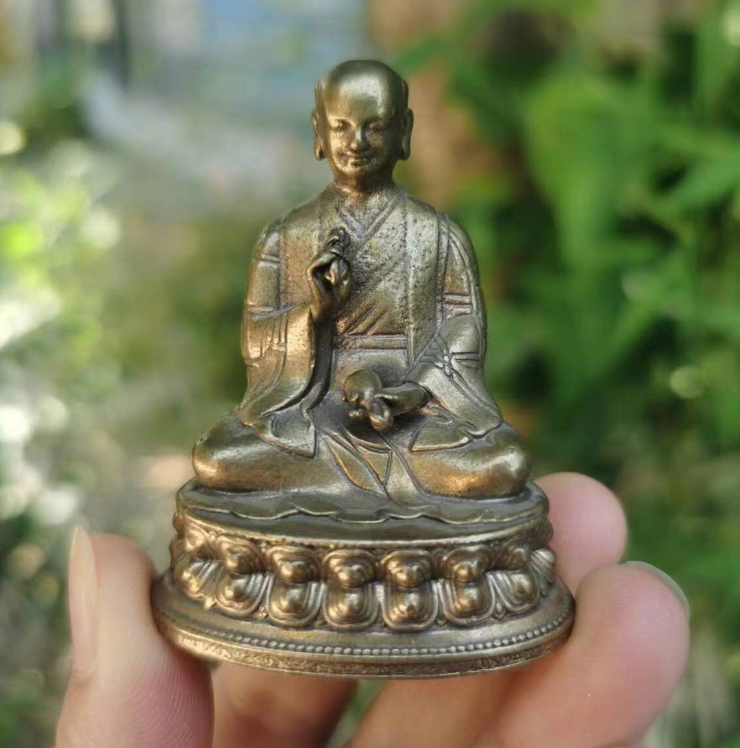 Tibetan Copper Buddha Amitabha Buddha Statue Buddhism Temple Ornament ...