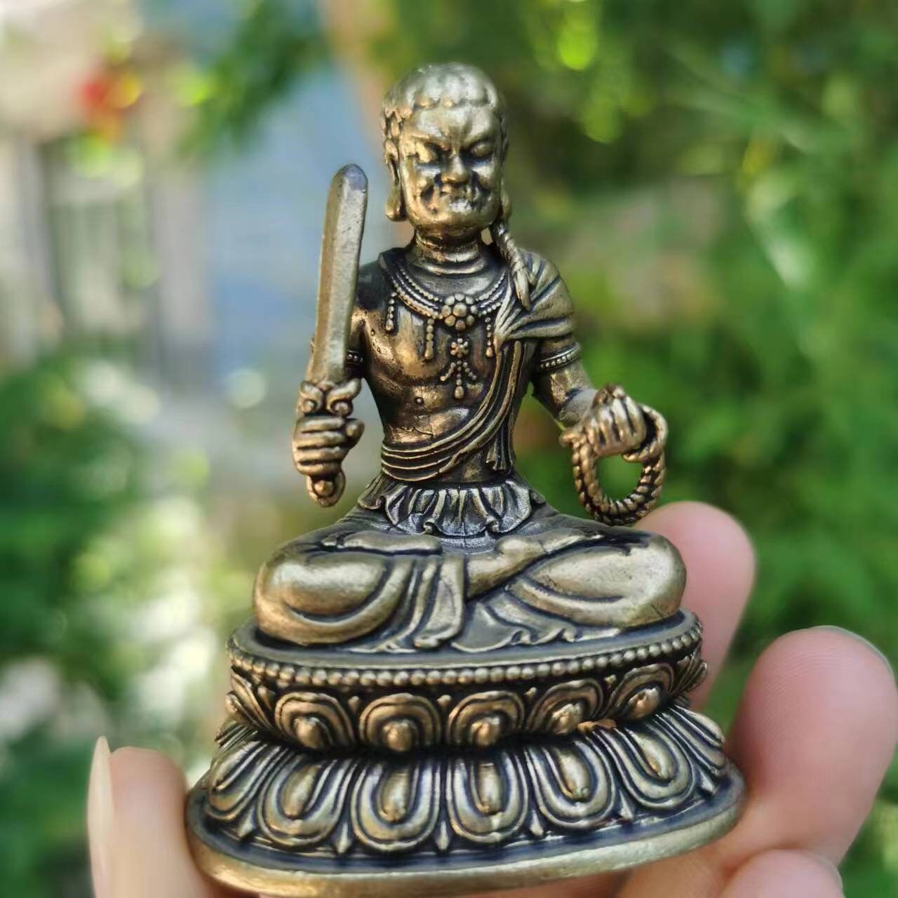 Tibet Copper Meditation Budda Statue Copper Carving Zen,car Decor ...