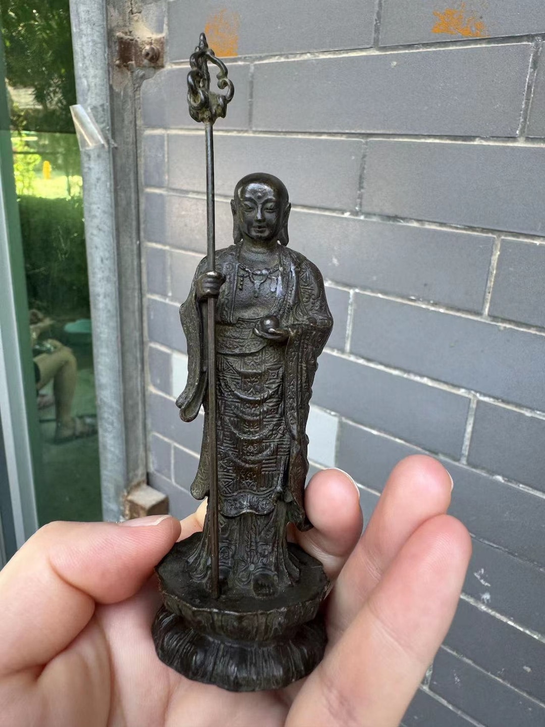 Copper Ksitigarbha Bodhisattva Standing Posture Dizang Pusa Copper ...