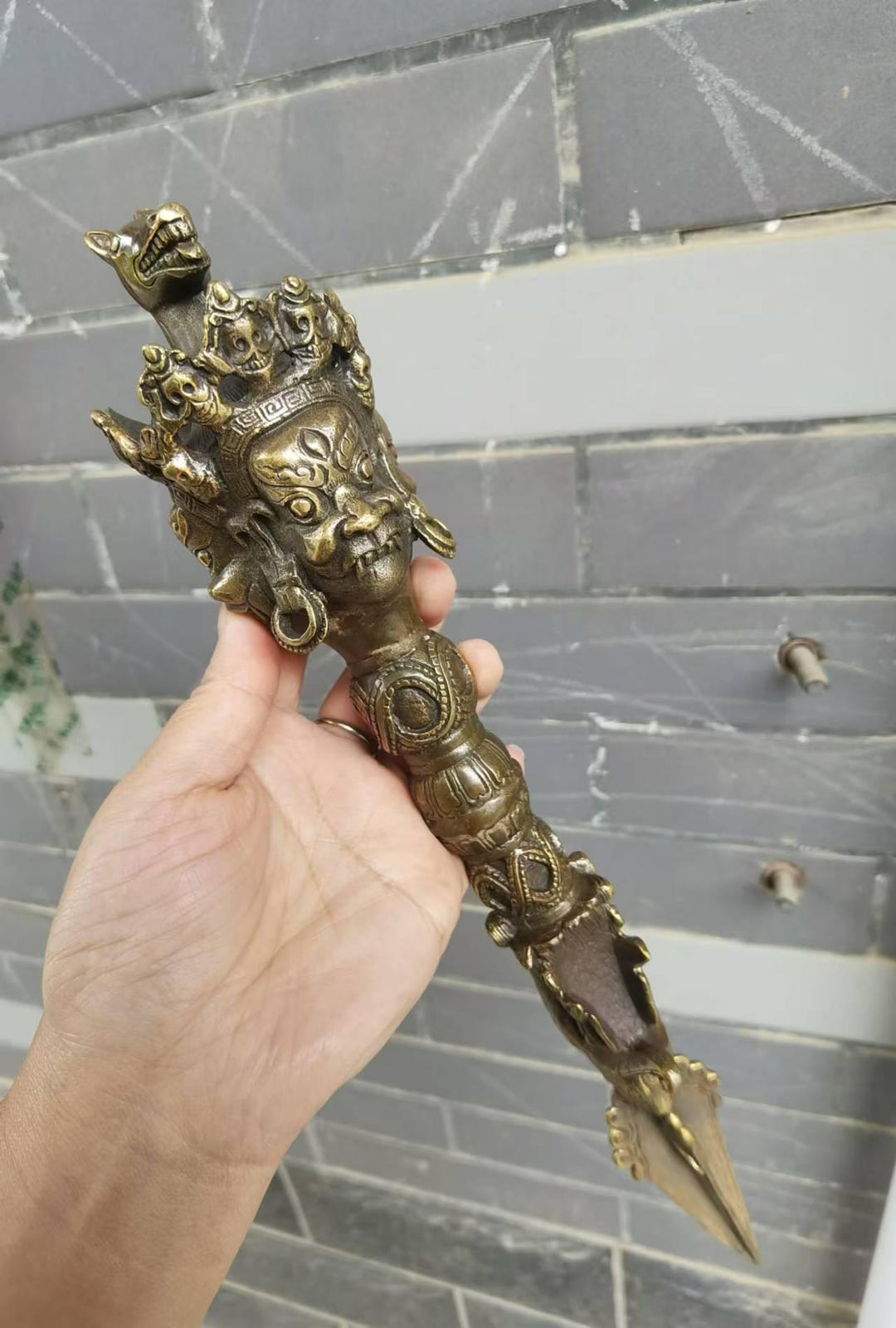 Vintage Copper Vajra Phurba Creative Handmade Buddha Vajra Handicraft ...
