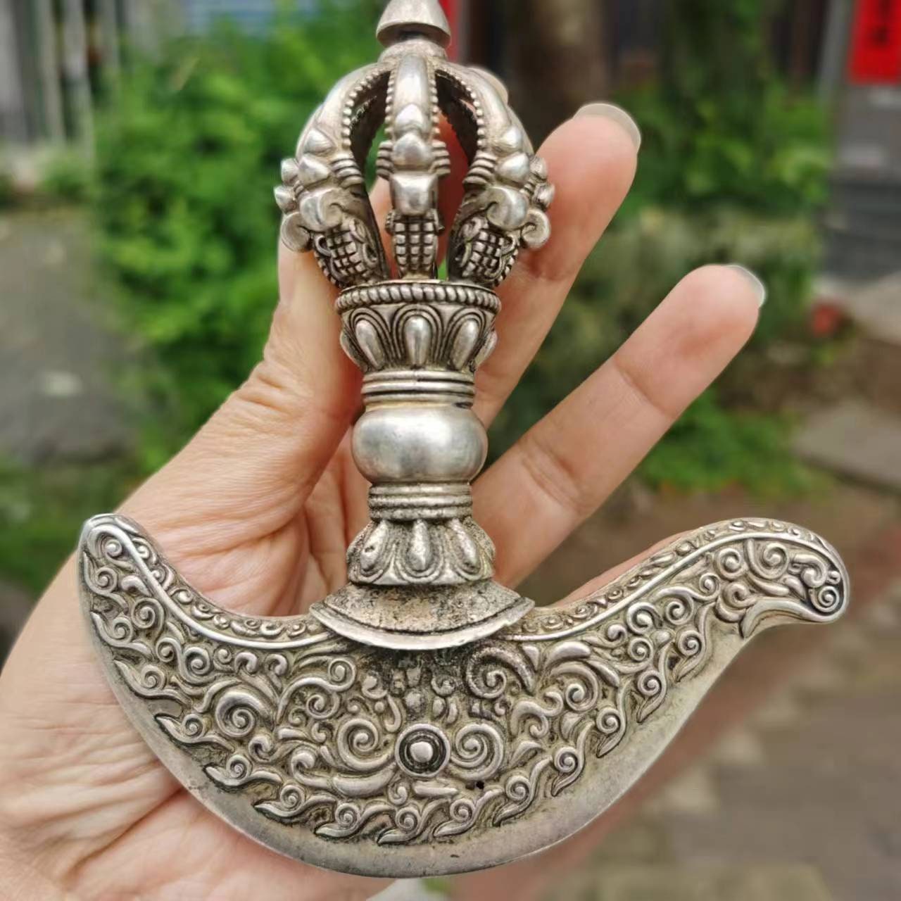 Tibet Gilt Phurpa Dorje Phurpa, Pestle Vajra Talisman Pendant, Buddha ...