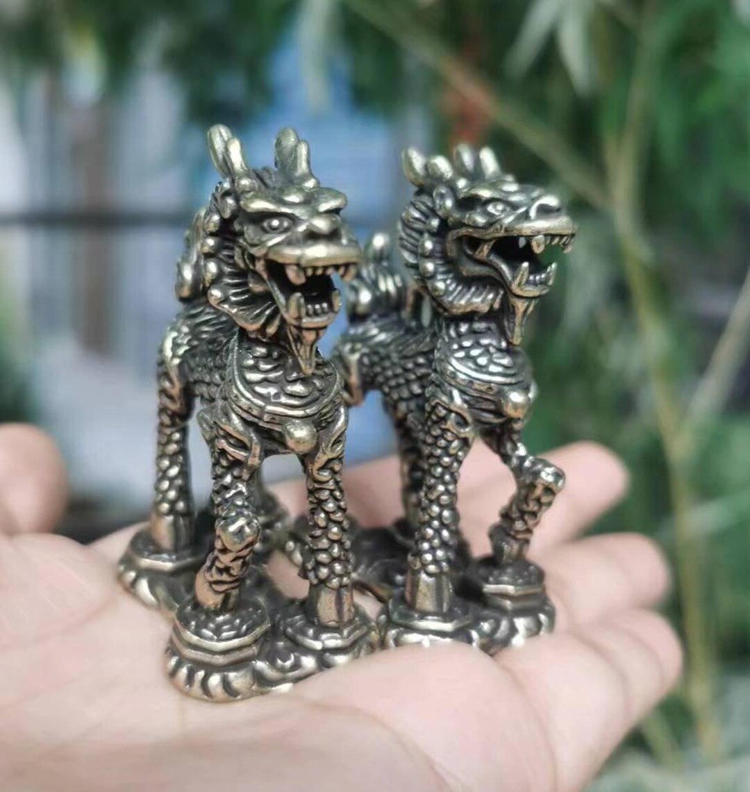 Pair Feng Shui Imperial Guardian Chi Lin/kei Loon/qi Lin for Anti Bad ...