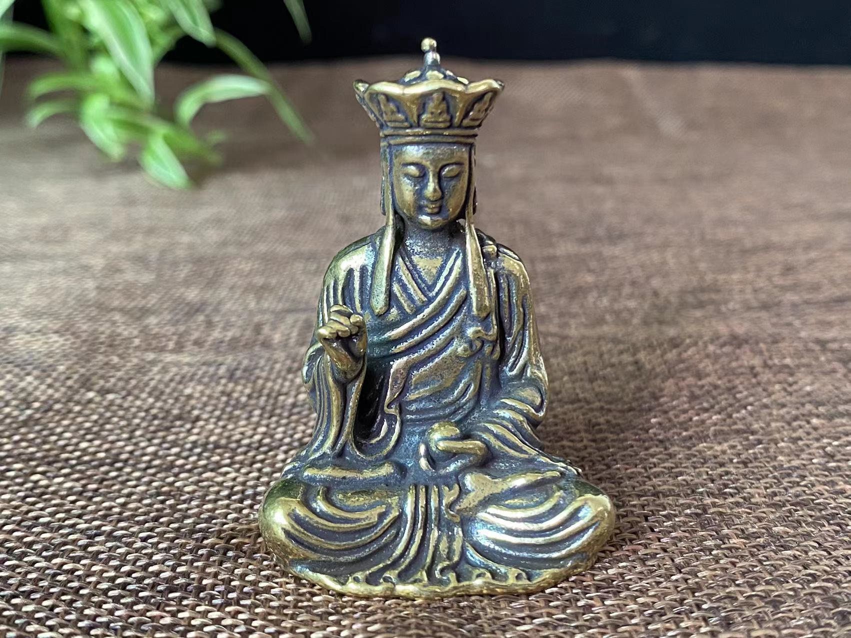 Mini Copper Ksitigarbha Bodhisattva Standing Posture Dizang Pusa Copper ...