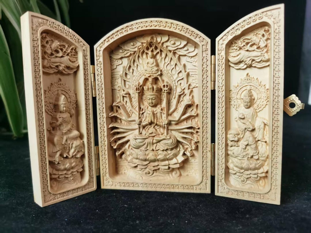 Tibet Wood Buddha Statue, Natural Wood Carving Meditation,zen ,car ...