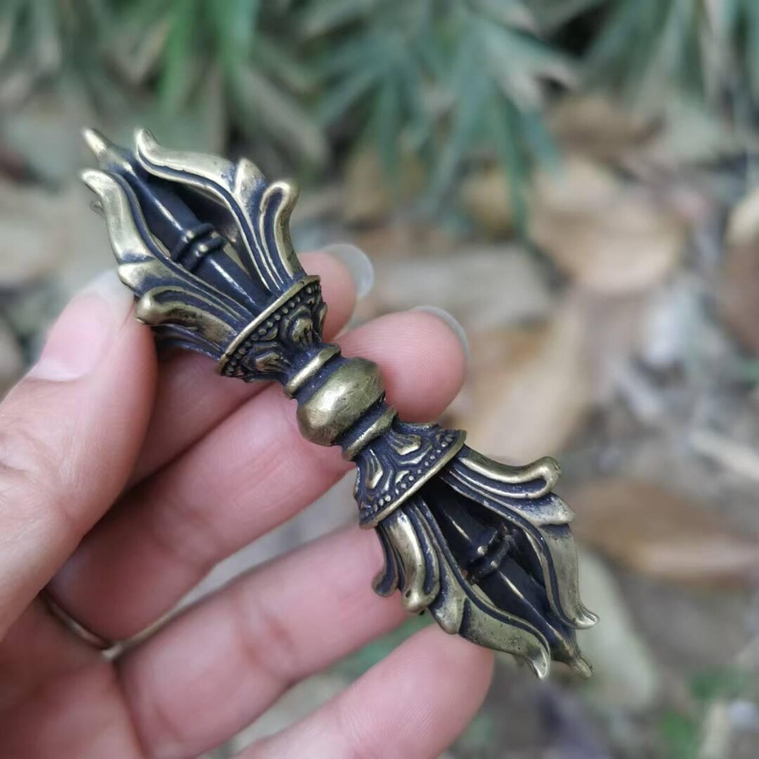Tibet Vintage Copper Vajvakilaka, Handcrafted Vajra , Buddhism Phurpa ...