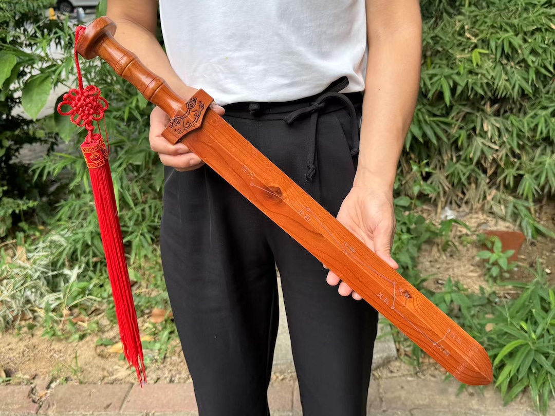 Natural Peach Wood Sword Chinese Traditions Feng Shui Blessing Exorcise ...