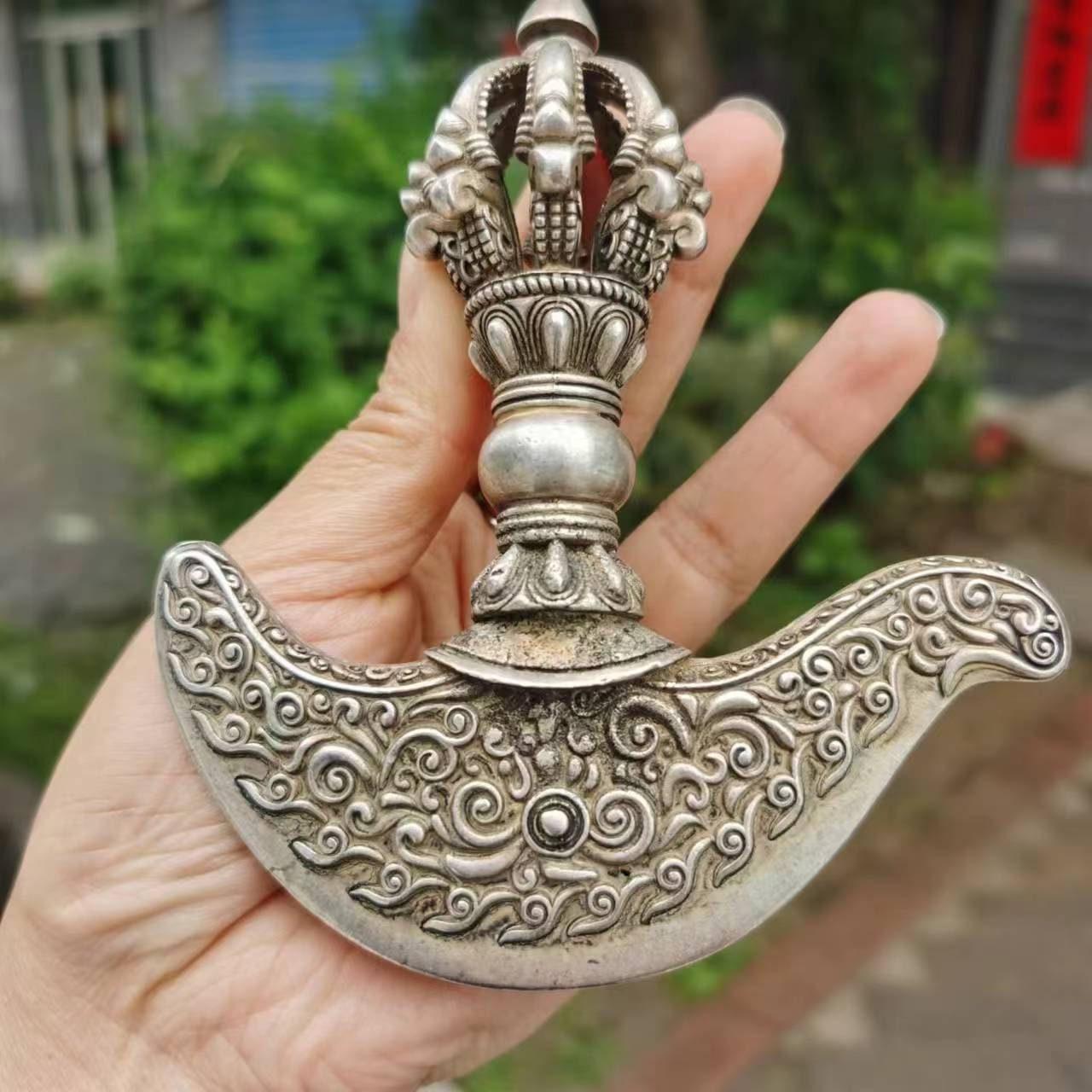 Tibet Gilt Phurpa Dorje Phurpa, Pestle Vajra Talisman Pendant, Buddha ...