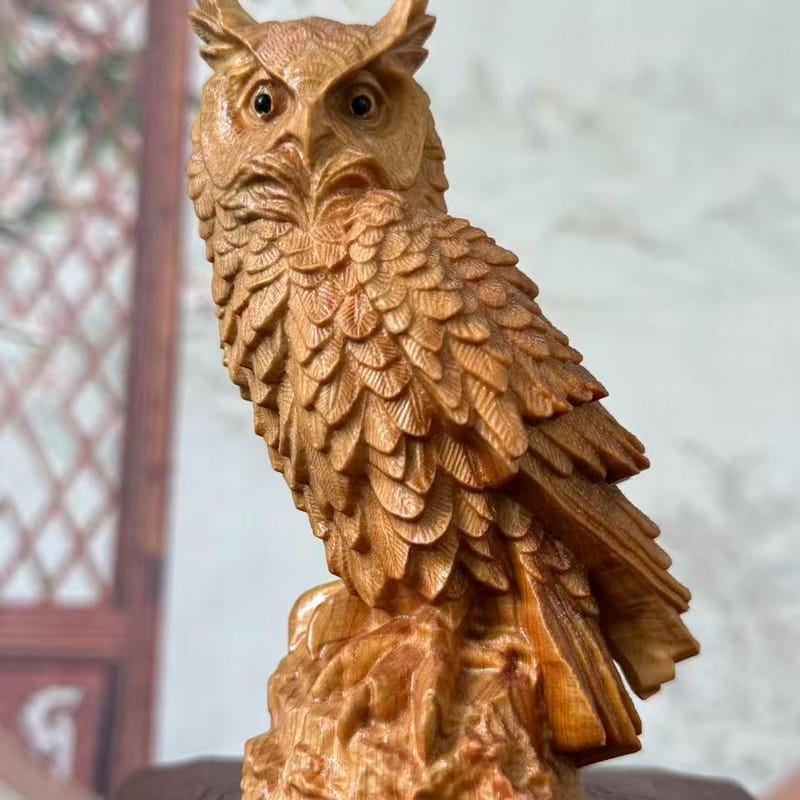 Christmas Owl Statues - Etsy