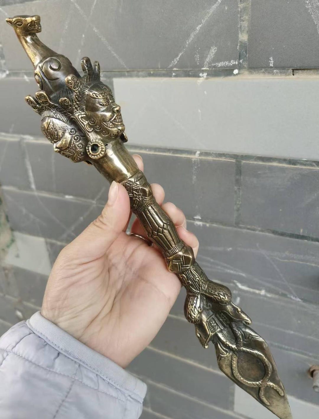 Vintage Copper Vajra Phurba Creative Handmade Buddha Vajra Handicraft ...