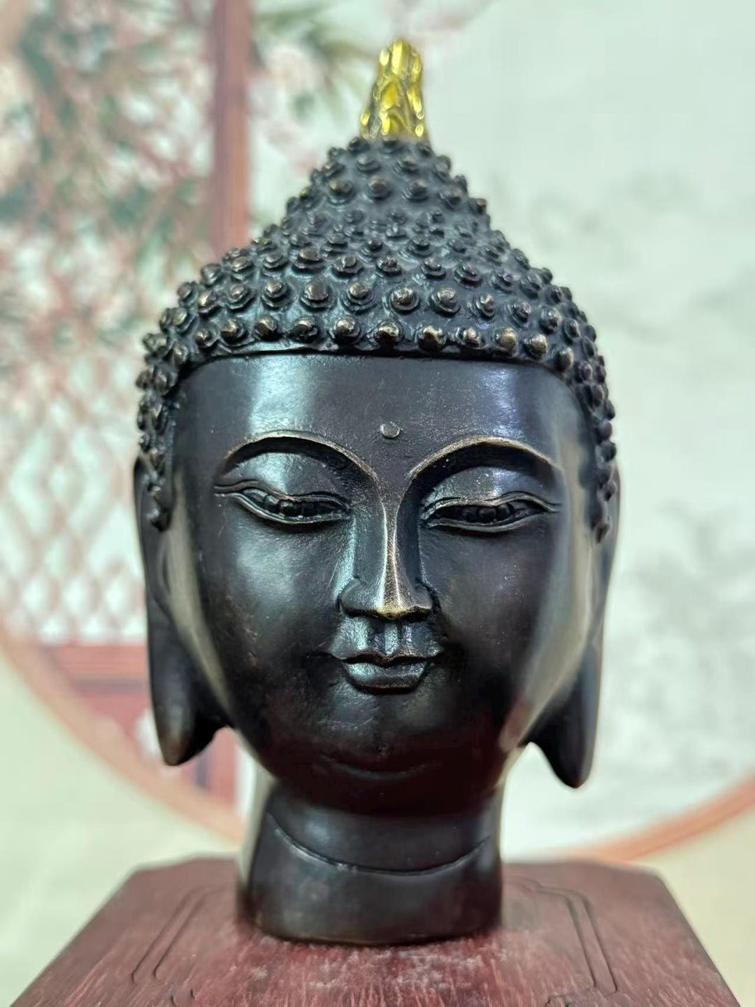 Vintage Copper Buddha Head Statue, Buddha Figurine, Buddha Sculpture ...