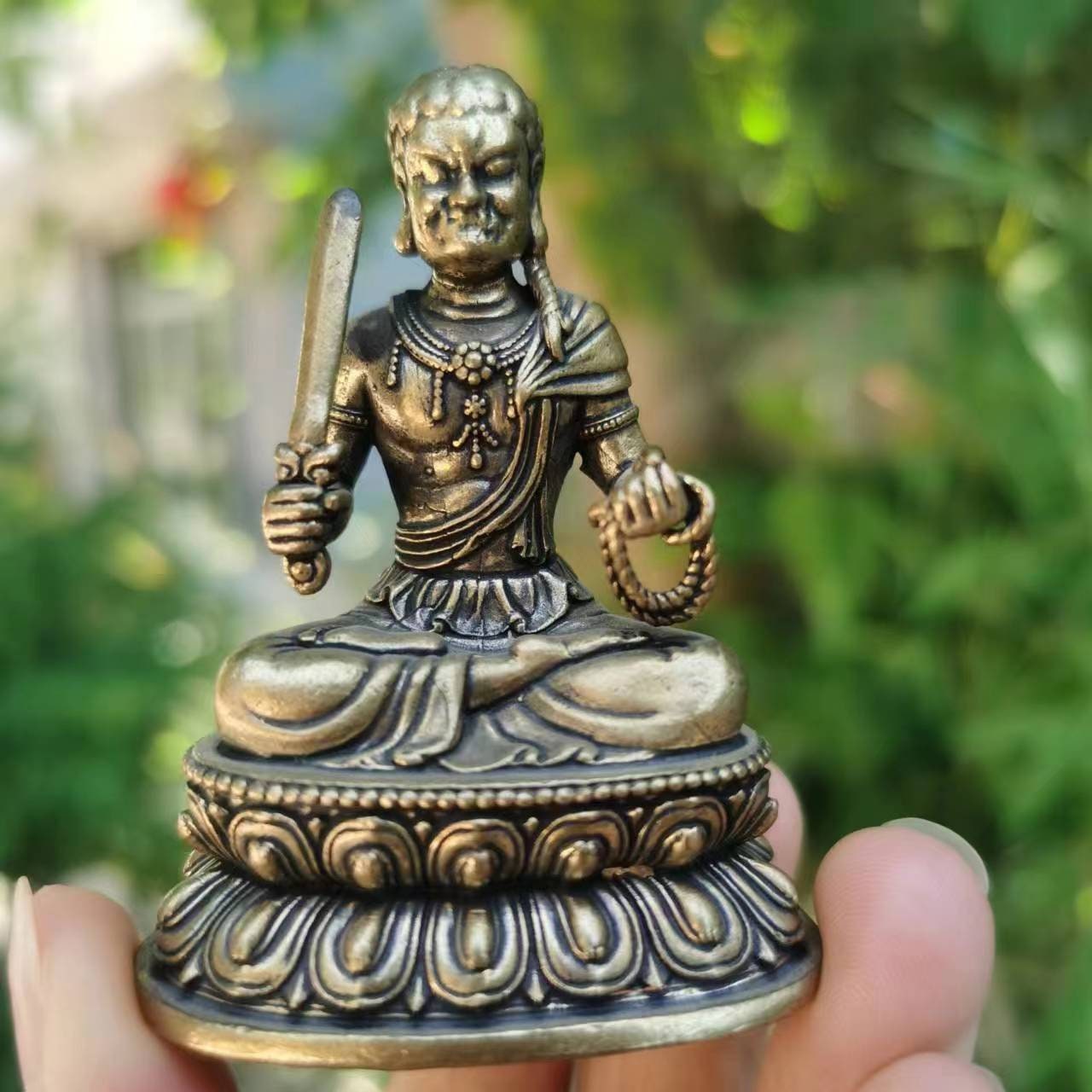 Tibet Copper Meditation Budda Statue Copper Carving Zen,car Decor ...