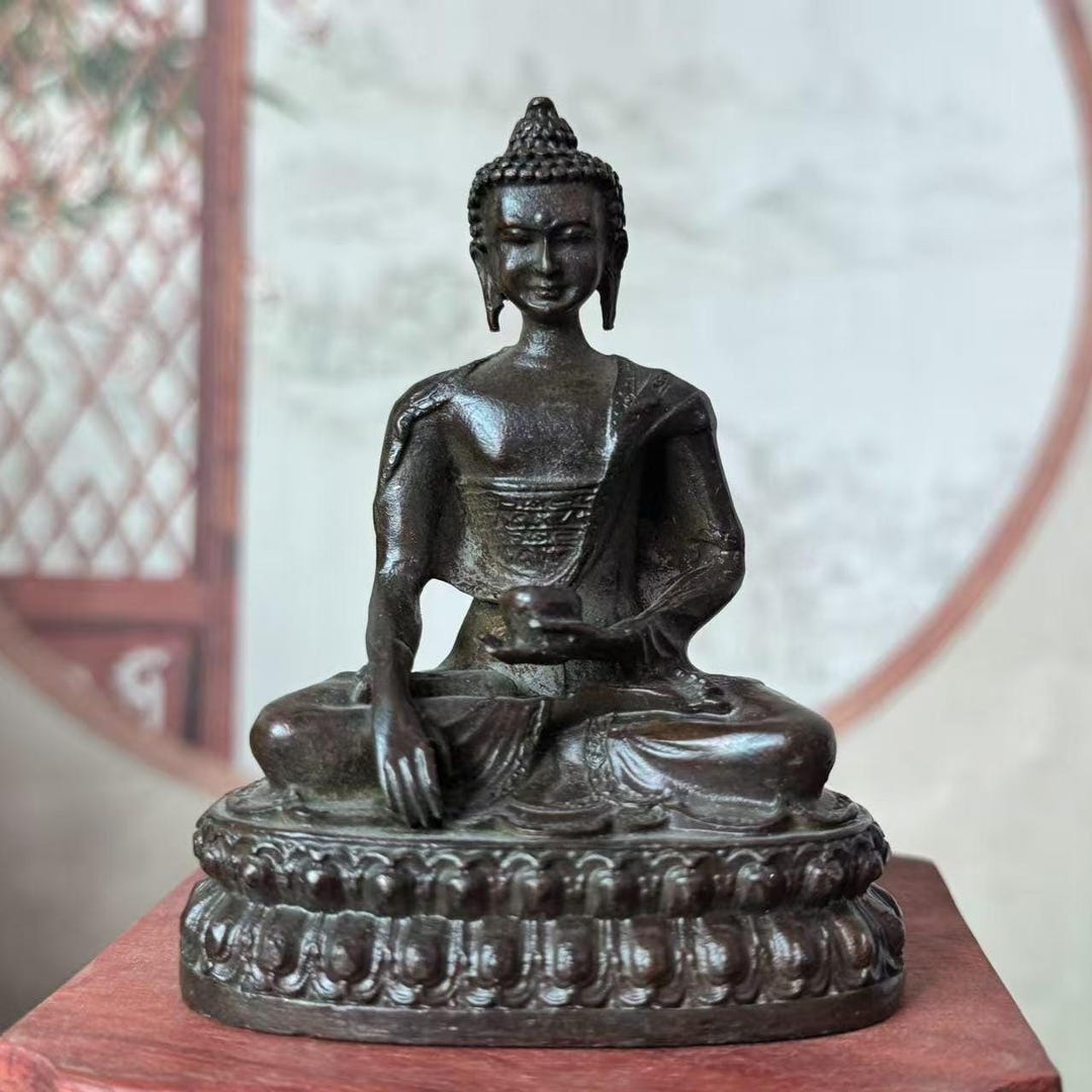 Vintage Copper Buddhist Dharma Buddha Sitting Buddha, Peace Zen ...