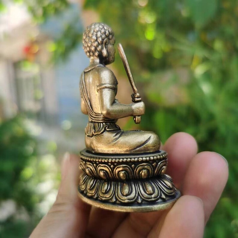 Tibet Copper Meditation Budda Statue Copper Carving Zen,car Decor ...