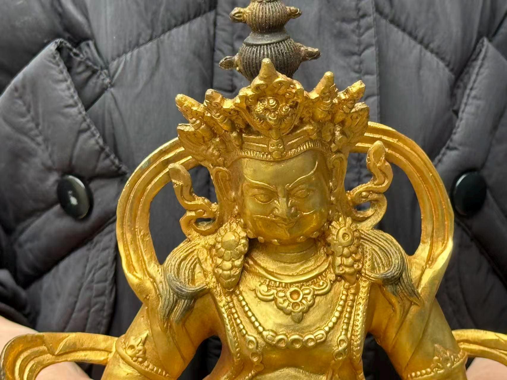 Brass Yellow Jambhala Buddhastatue Tibetan Buddhism Tantric God of ...