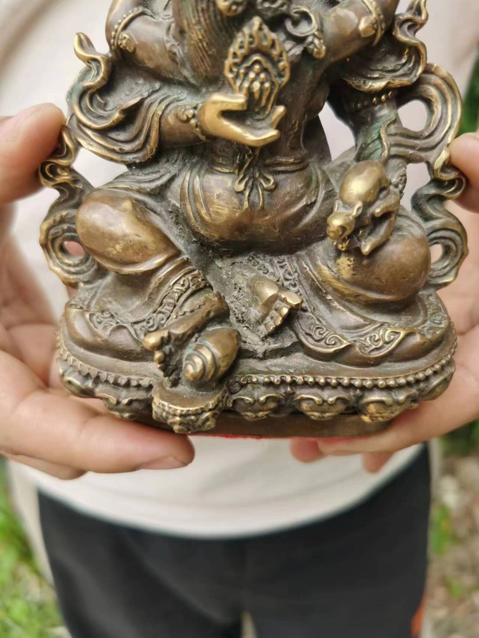Tibetan Copper Buddha Amitabha Buddha Statue Buddhism Temple Ornament ...