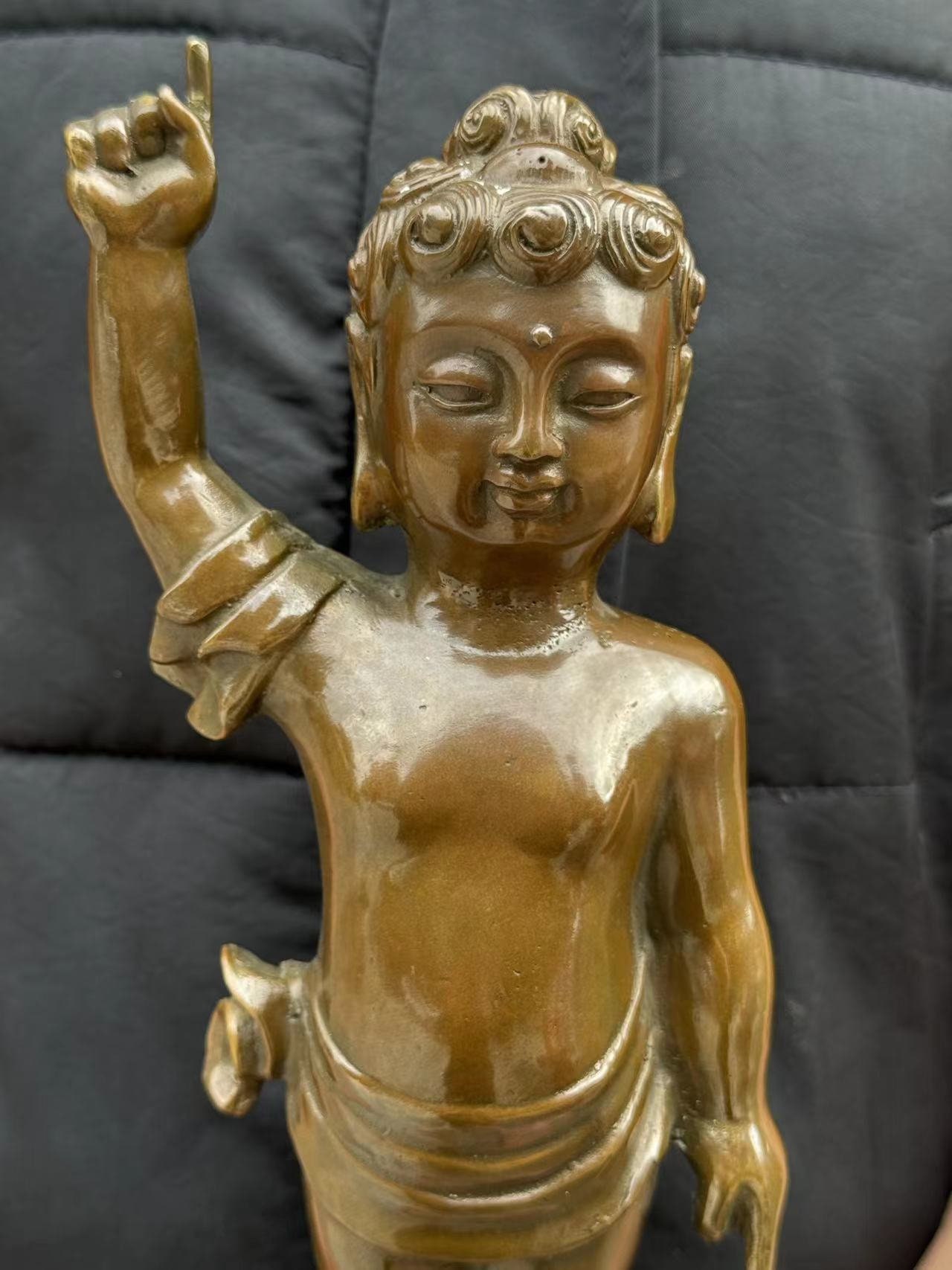Tibetan Copper Shakyamuni Crown Prince Buddha Statue, Tibet Temple ...