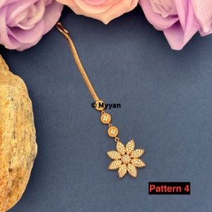 CZ Delicate Diamond Mangtika/rose Gold Mangtika/indian Wedding Jewelry ...