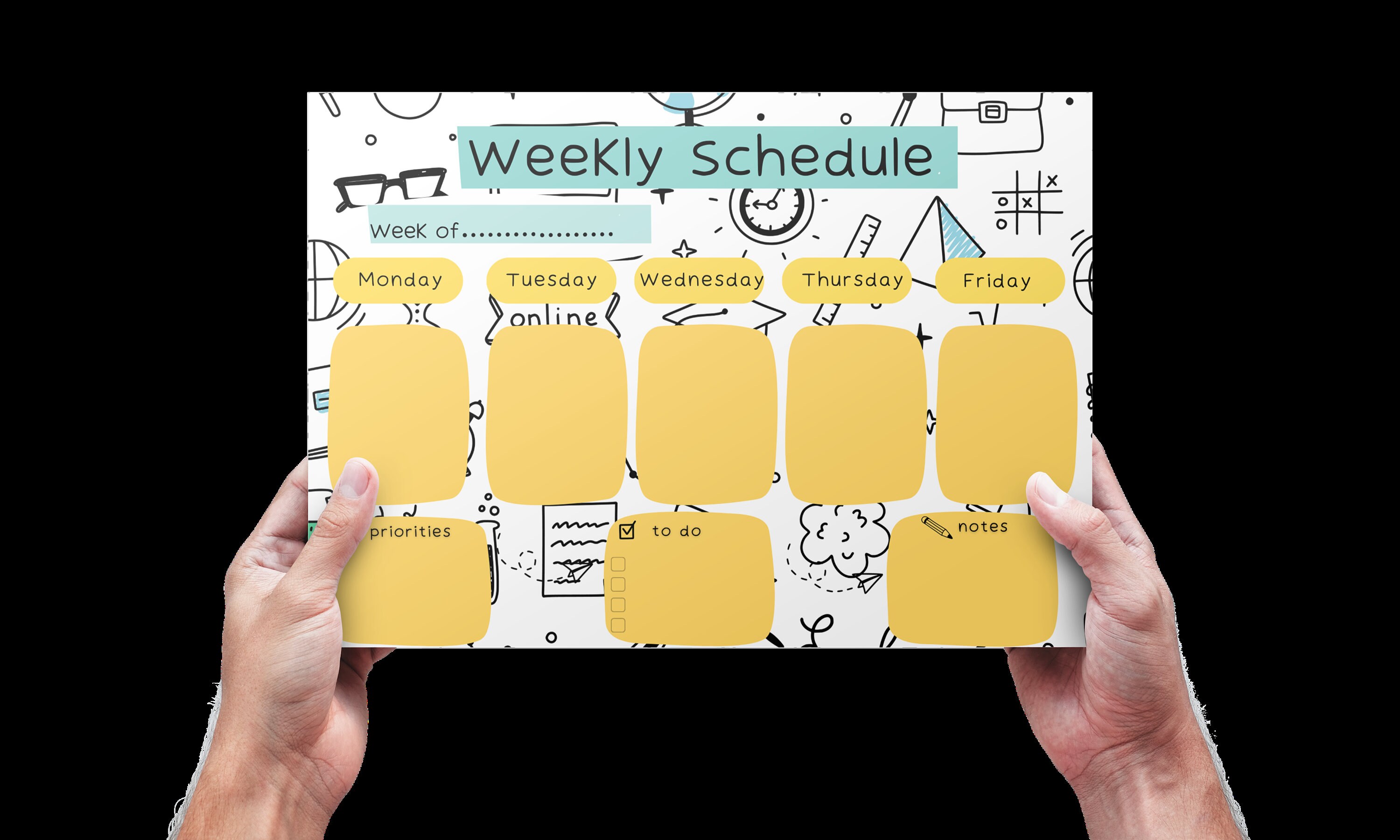 Simple Weekly Schedule Planner - Digital Download - Etsy