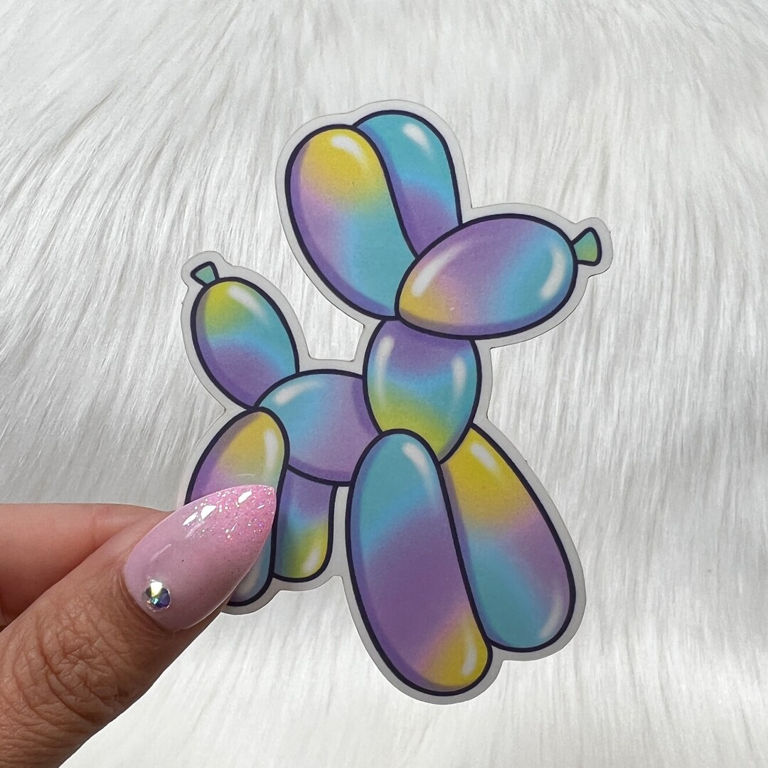 Balloon Dog - Vinyl Sticker - Etsy