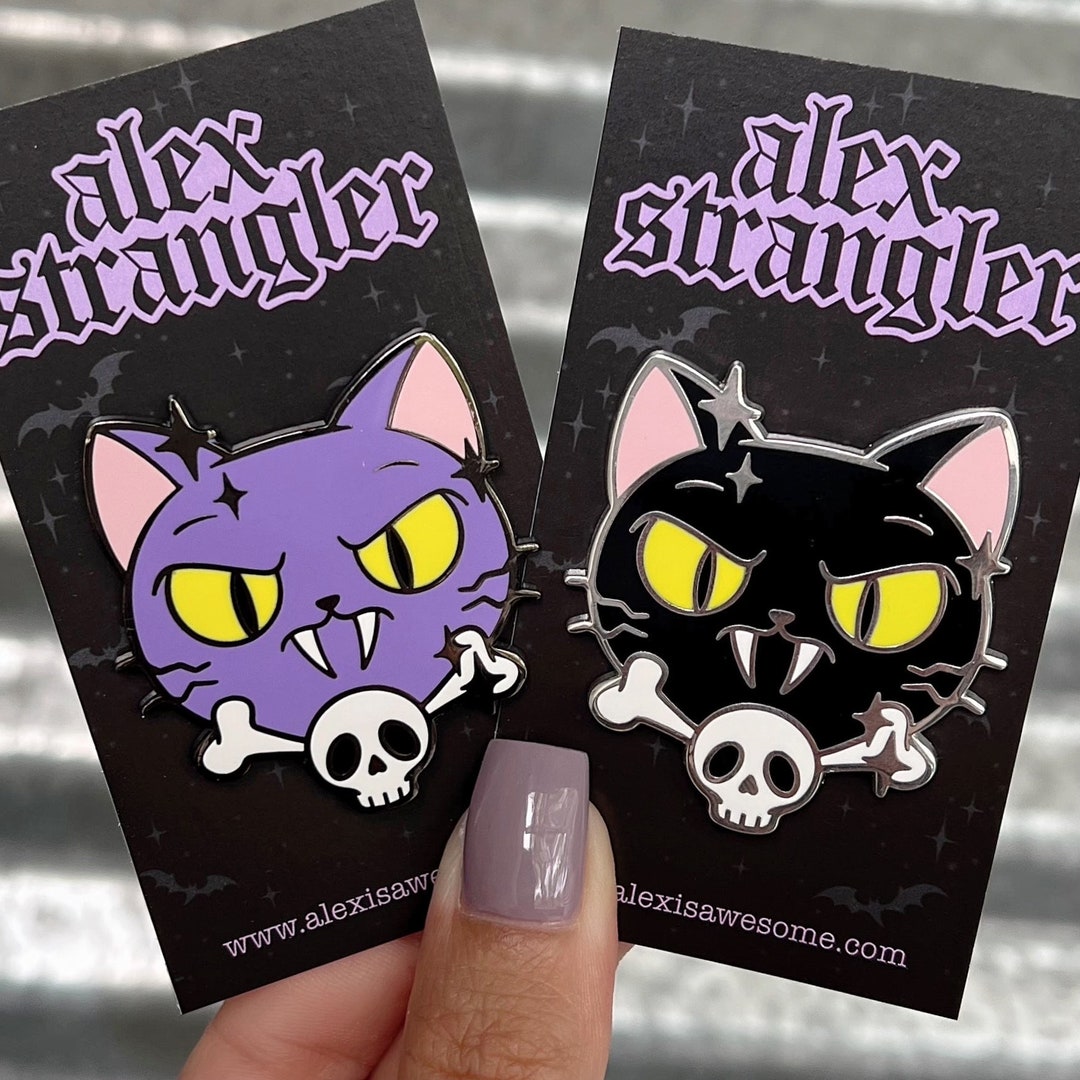 Evil Kitty - Enamel Pin - Etsy