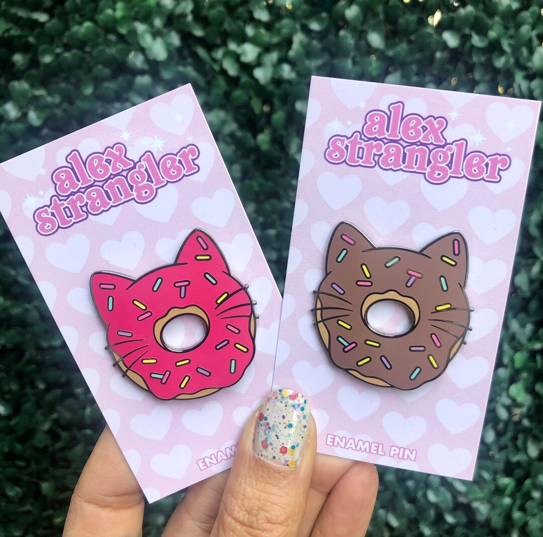 Cat Donut - Enamel Pin - Etsy