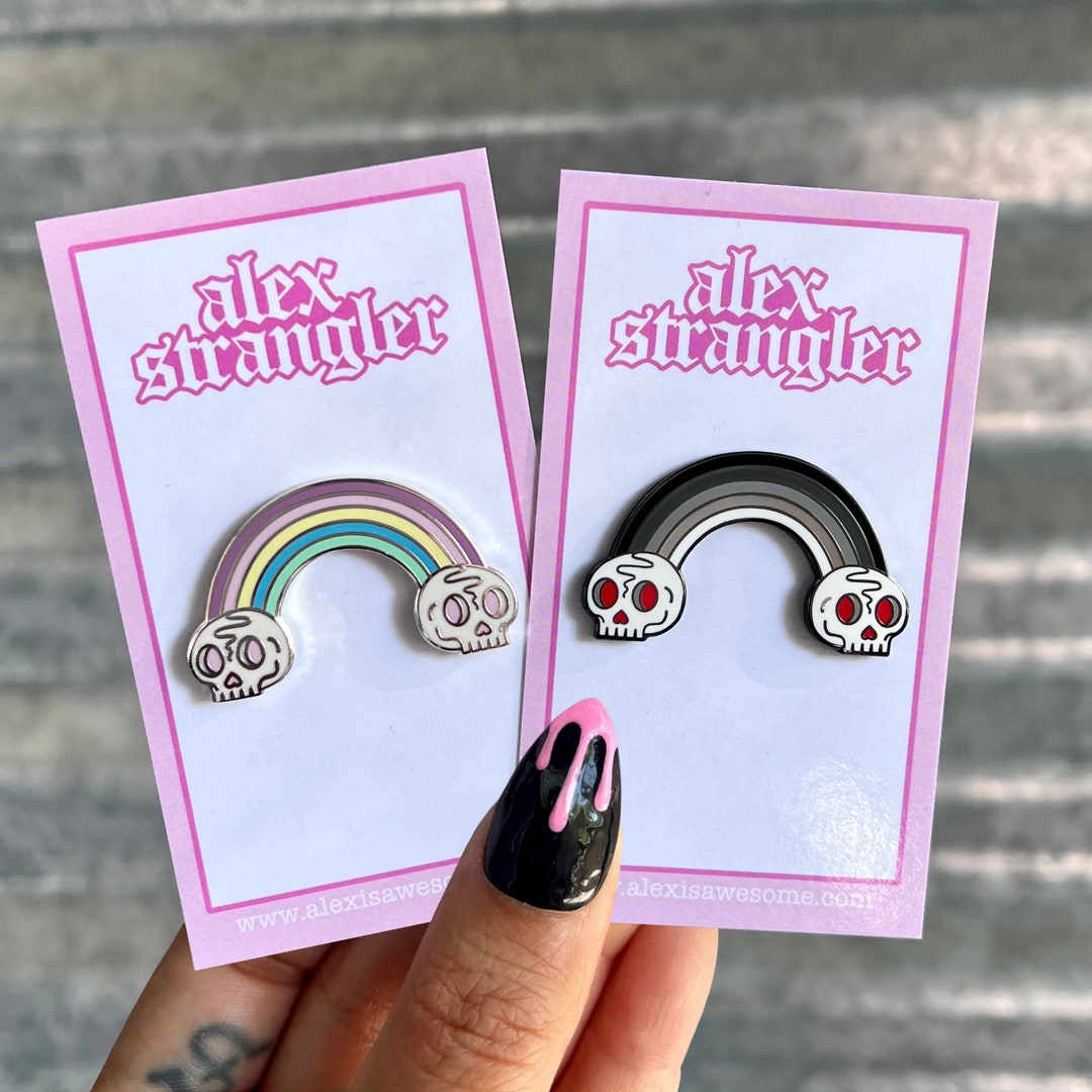 Death Rainbow Enamel Pin - Etsy