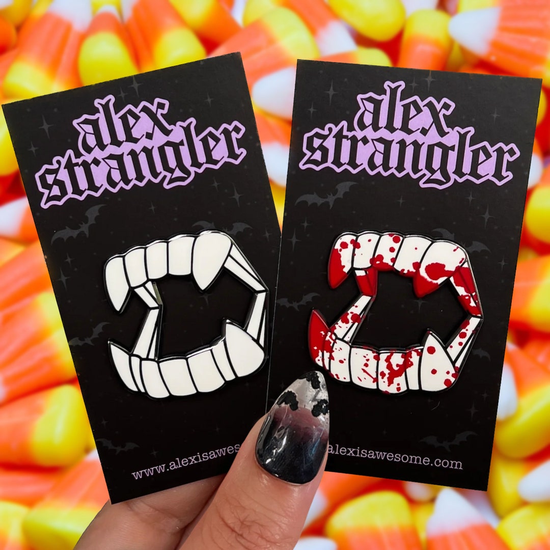 Vampire Teeth - Enamel Pin - Etsy