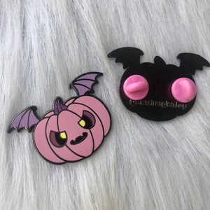 Pumpkin Bat Enamel Pin - Etsy