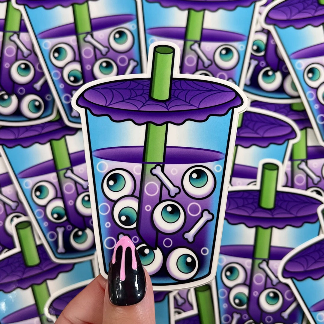 Spooky Boba - Vinyl Sticker - Etsy