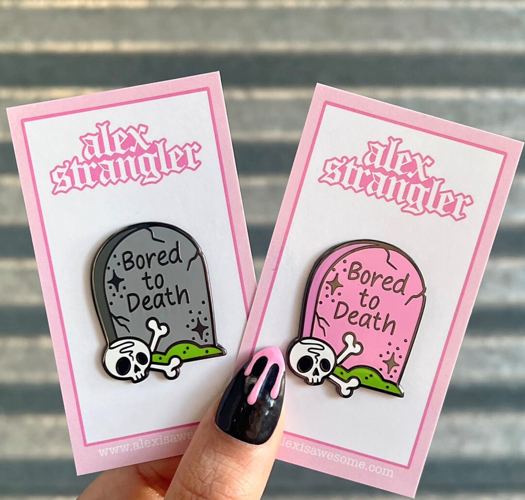 Bored to Death - Enamel Pin - Etsy