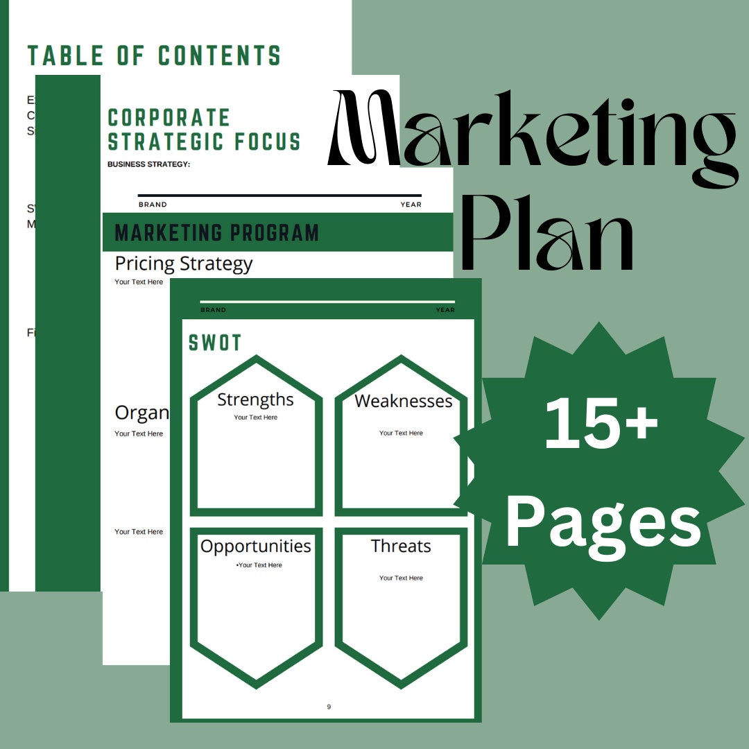 2025 Marketing Plan Template Printable, Marketing Social Media Plan ...